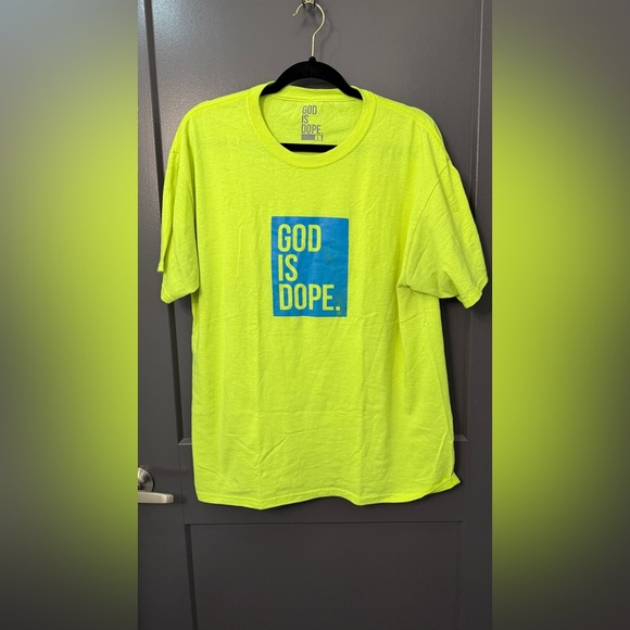 God Is Dope | Tops | God Is Dope Neon Yellow Tshirt | Poshmark
